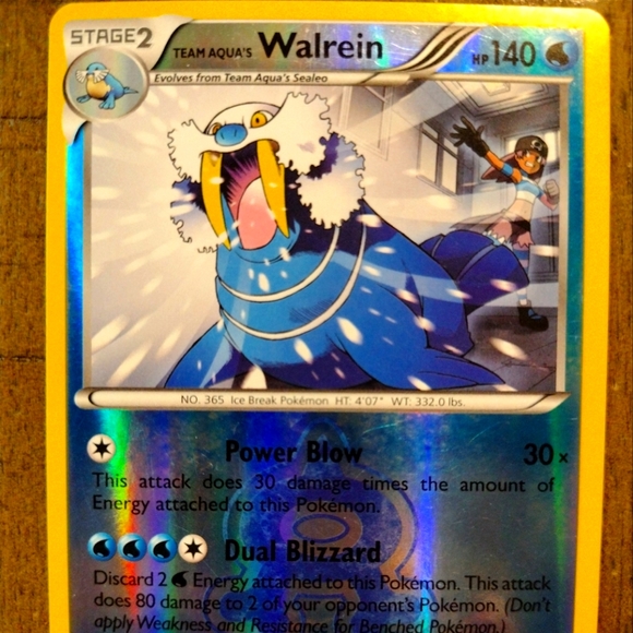 Pokemon | Toys | Team Aquas Walrein 534 Holographic Rare Pokemon Card ...